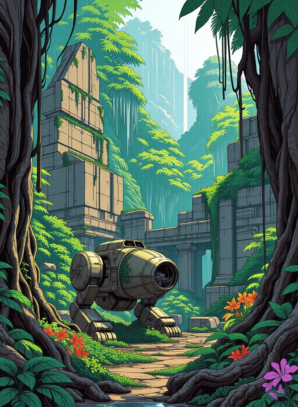 a dense jungle, where the rema | image created by loraonlyguy | Tensor.Art
