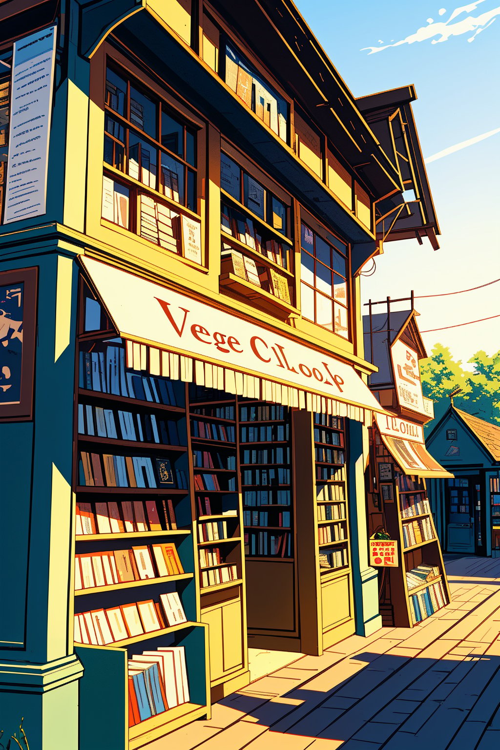 Old style book shop in village | image created by user ...