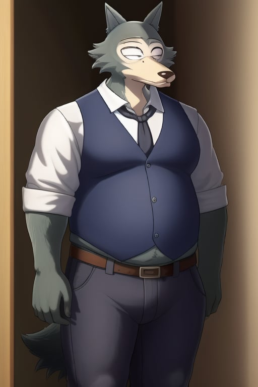 male, anthro_wolf, solo, legos | image created by AichubStudios ...