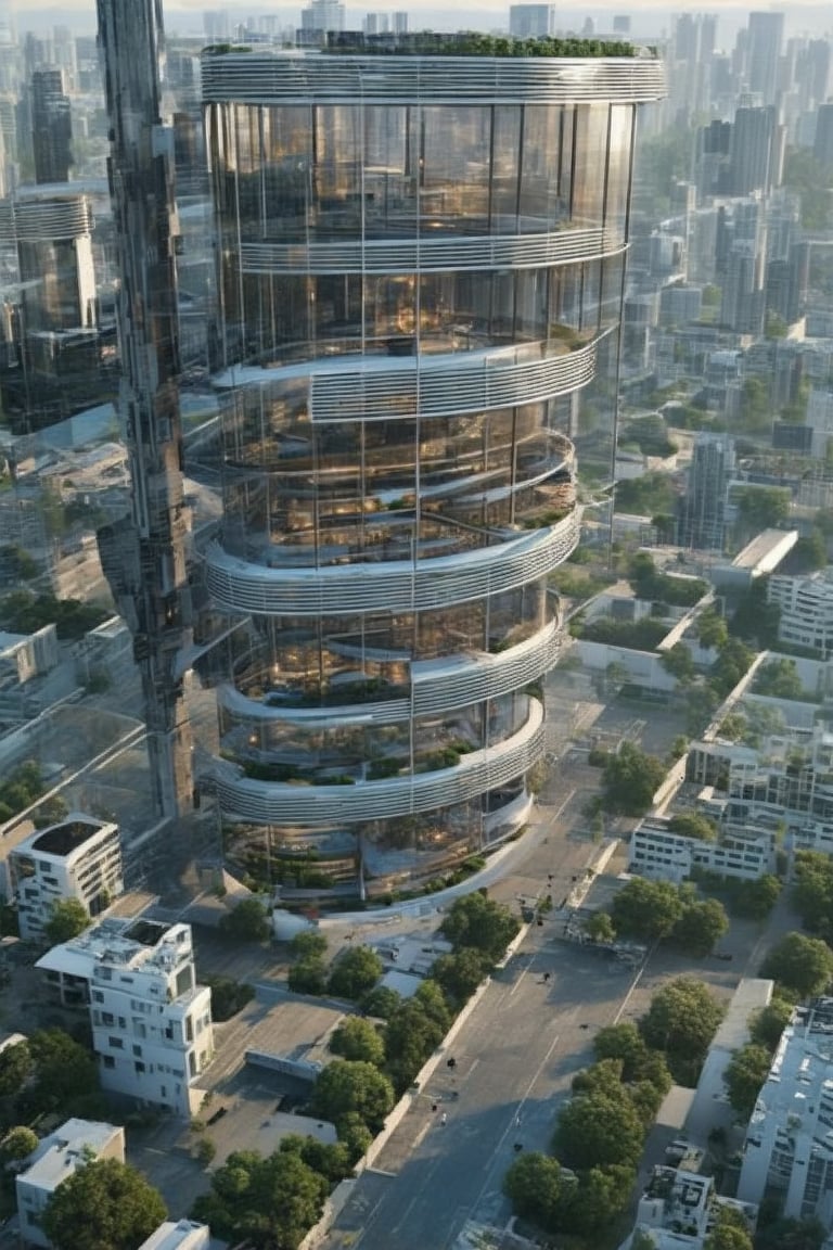 POV, DOF, A modern cityscape f | image created by TLSCOPE222 | Tensor.Art