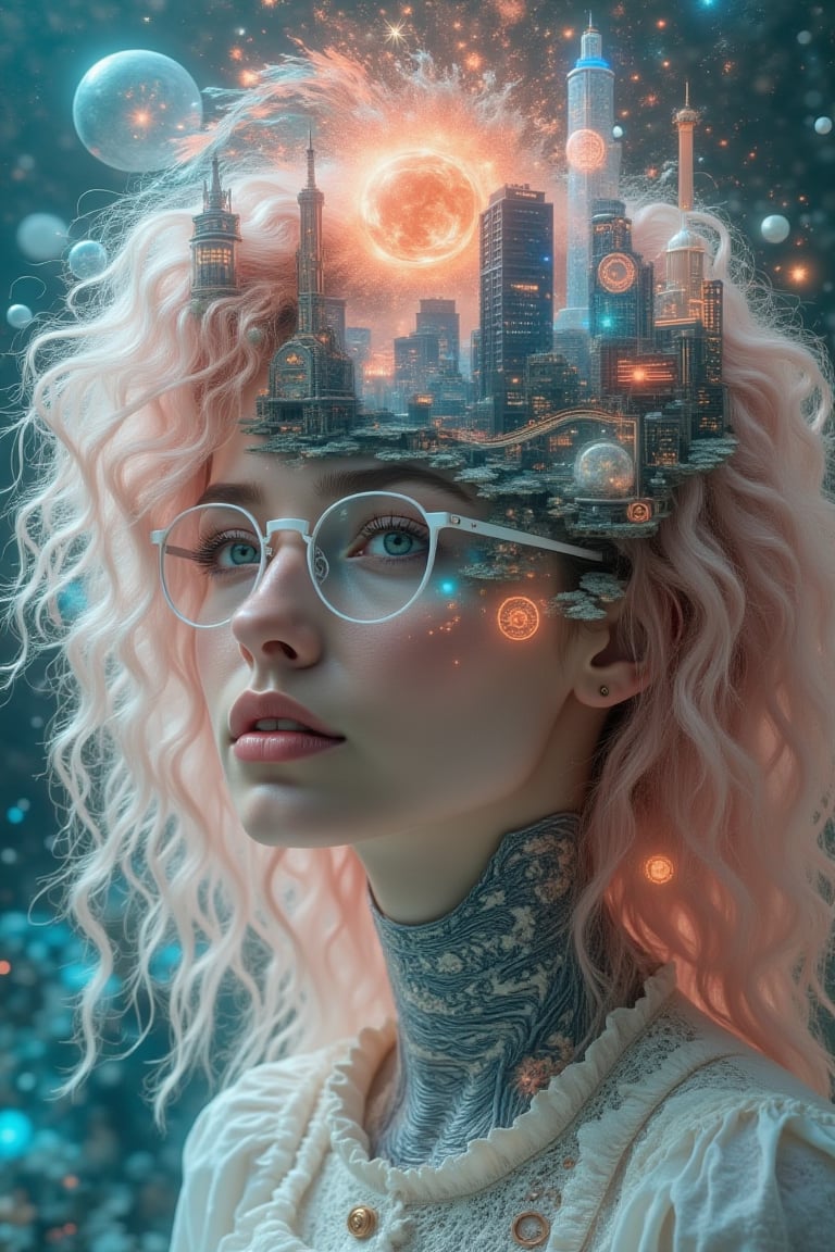 She and her memories 😀🌈 | image created by TinaNairiaShim | Tensor.Art