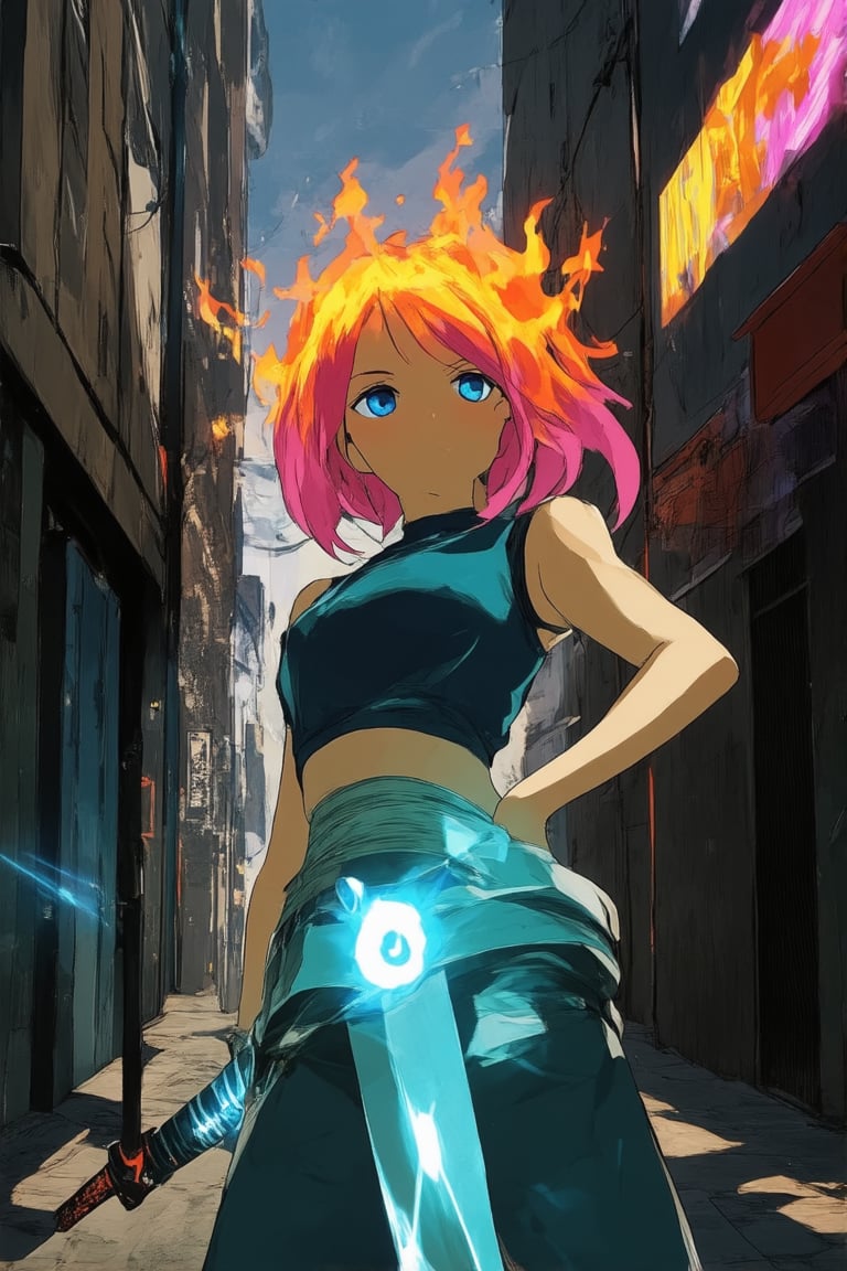 A vibrant anime-style scene: A | image created by NOHPEX | Tensor.Art