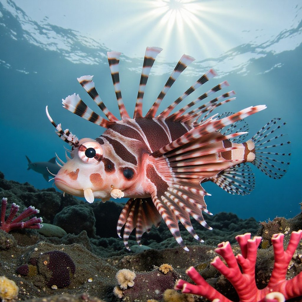 Zebra Lionfish | image created by Antu2025 | Tensor.Art