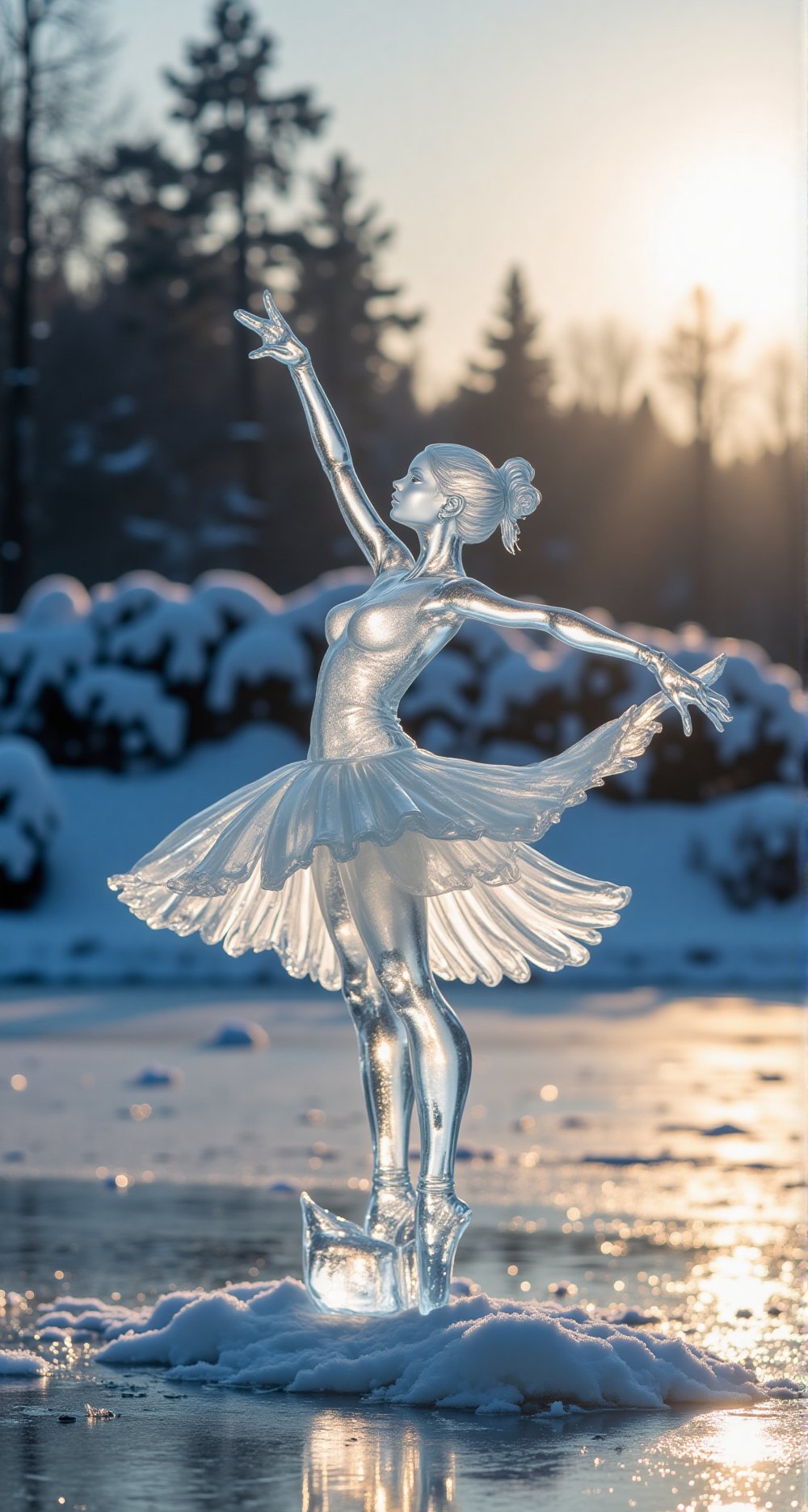 A delicate ice sculpture of a | image created by Paijo_Hernandez ...
