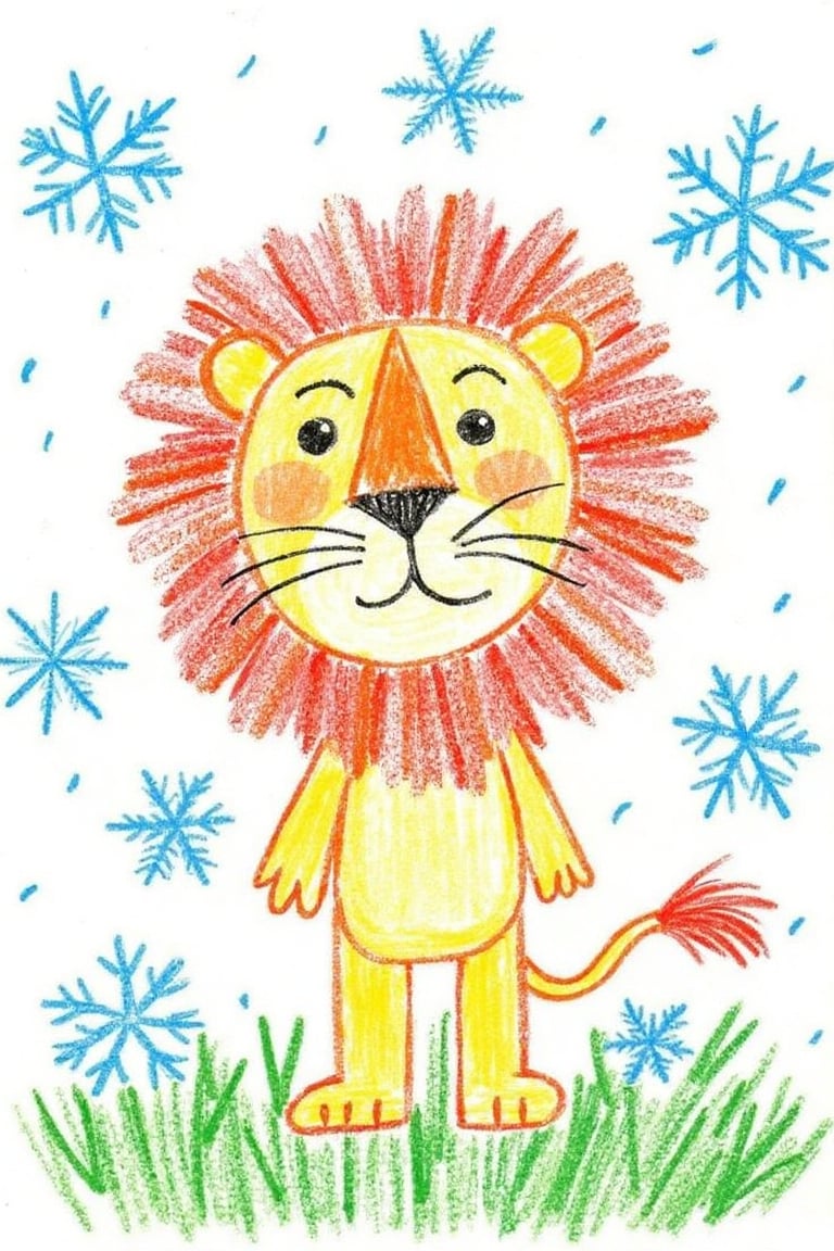 Lion king, Snowflake | image created by Izmys | Tensor.Art
