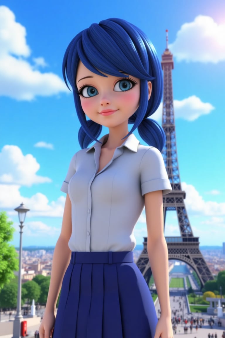 Miraculous Marinette (blue hai | image created by Jennifer | Tensor.Art