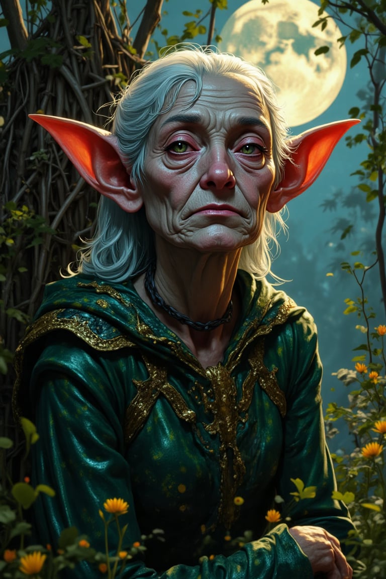 A beautiful elderly elf woman | image created by ArtFantasyDreamer.v.0. ...