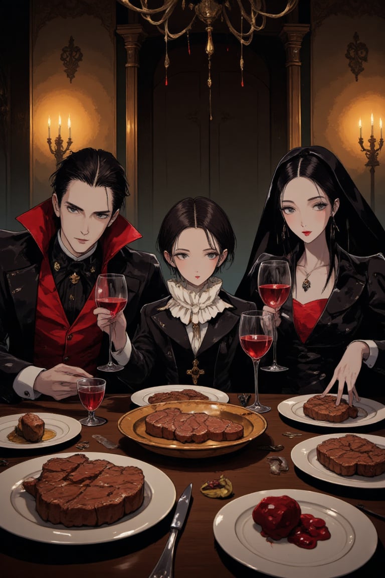 A vampire handsome man, a vamp | image created by JoJo | Tensor.Art