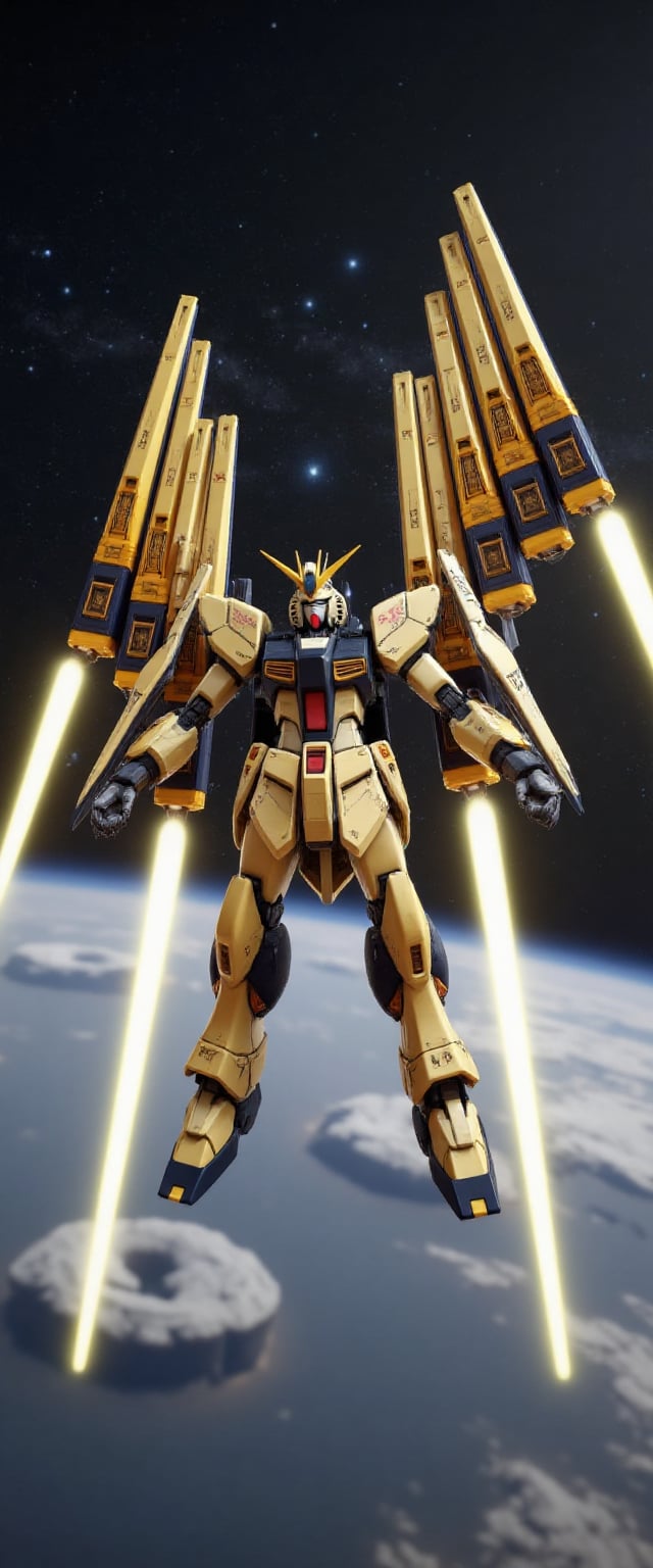Golden Nu Gundam | image created by JoJo | Tensor.Art