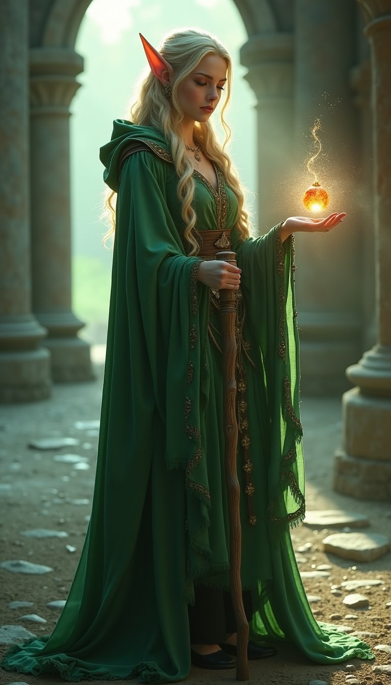 Elf magician | image created by JoJo | Tensor.Art