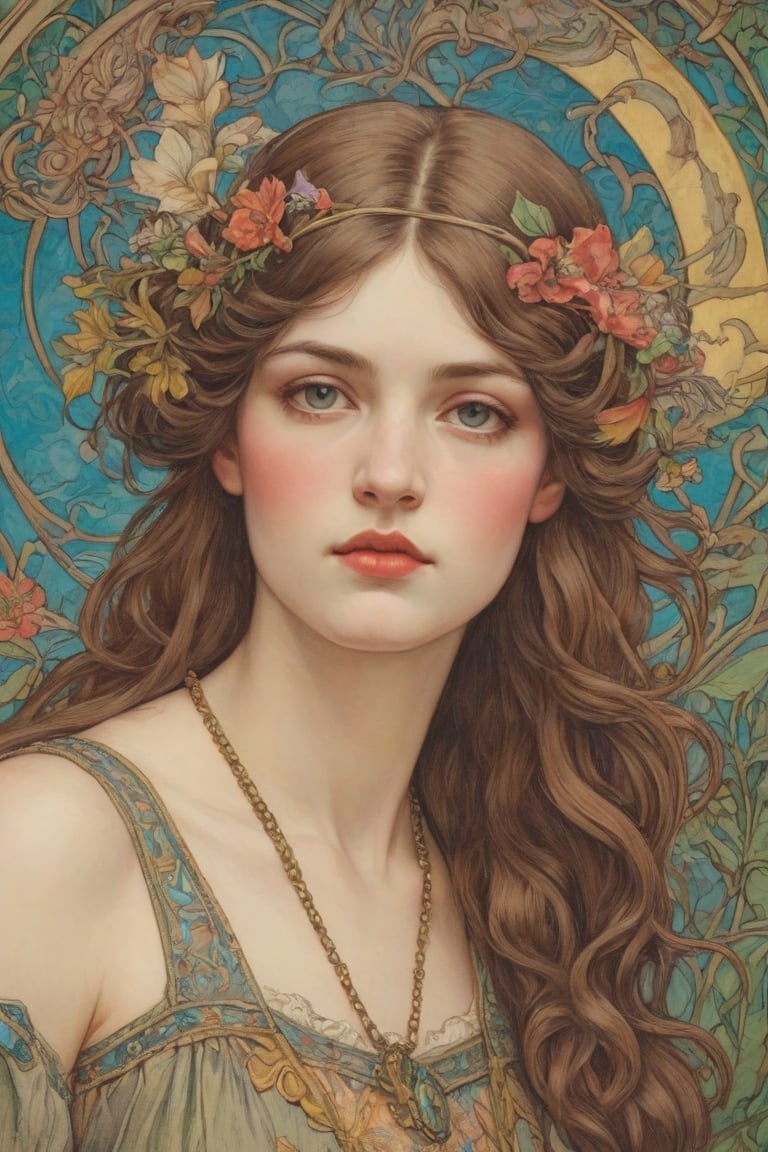 art style of louis rhead | image created by user_764477399839575499 ...