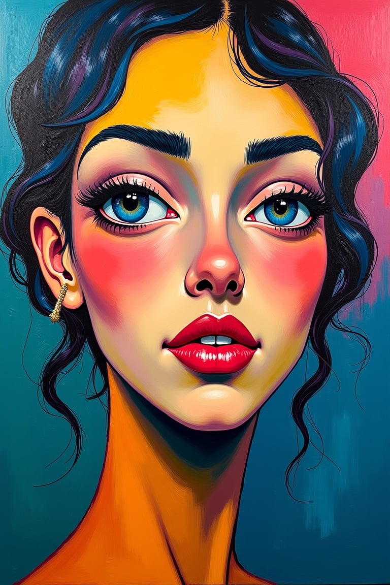 portrait of the face of a youn | image created by AI-studio | Tensor.Art