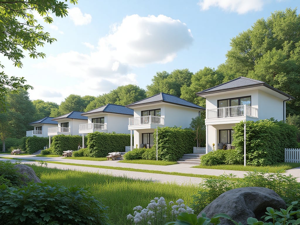 Four separate two-story house | image created by user ...