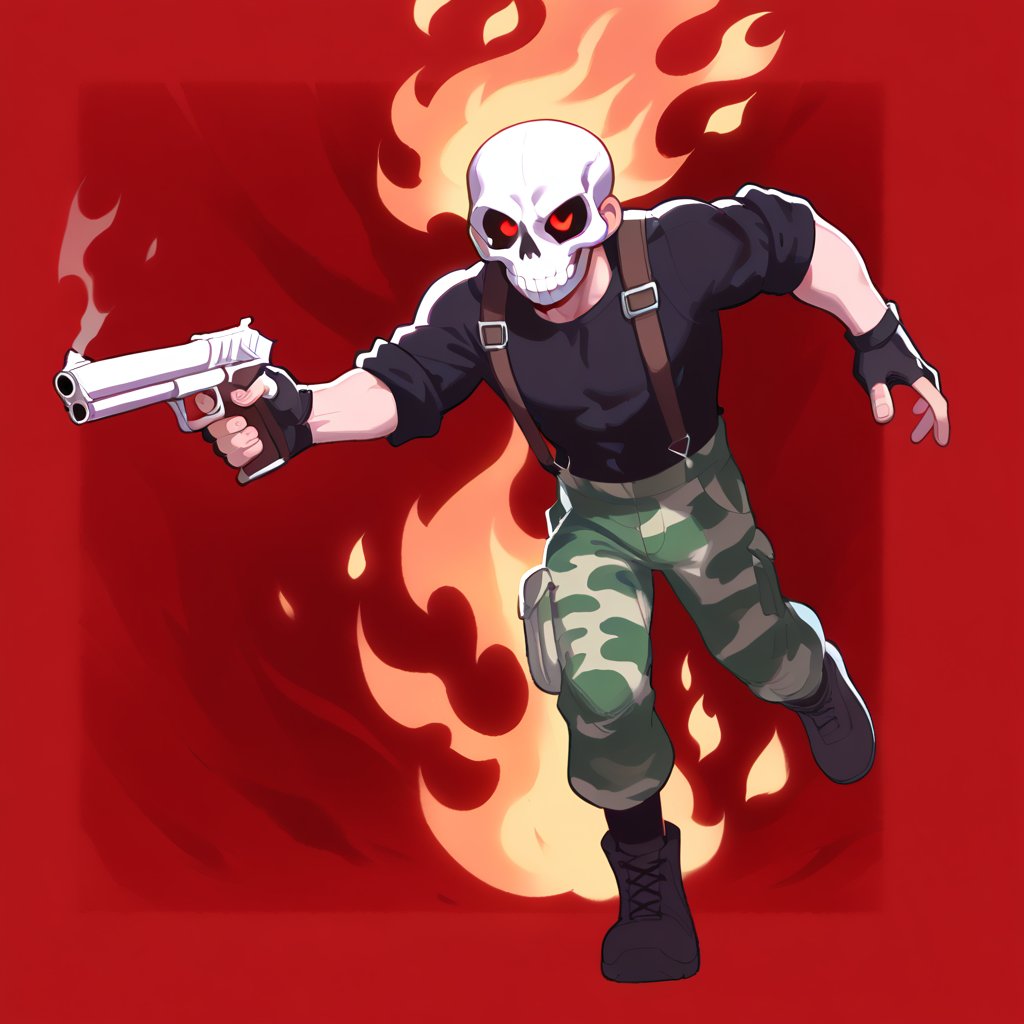 undead guy that has a flaming | image created by TheFLAvocado | Tensor.Art