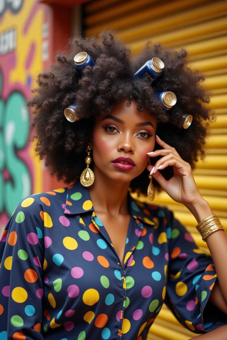 A vibrant retro-inspired fashi | image created by andux | Tensor.Art
