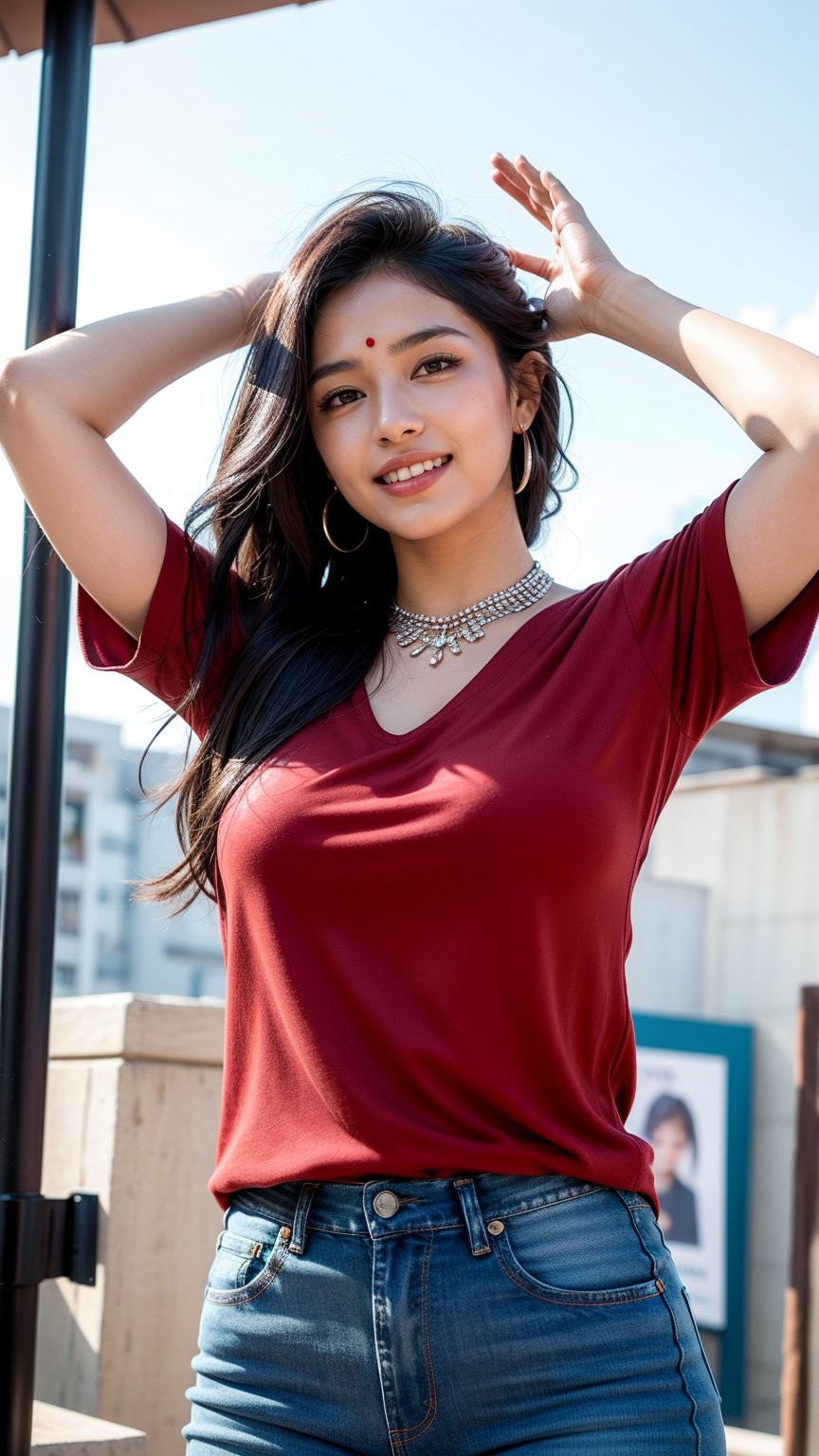 A solo indian female figure st | image created by user ...