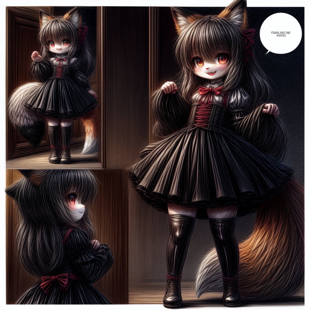 Fox Girl Comic | image created by A Pimp Named Chimp | Tensor.Art