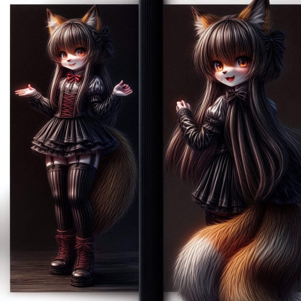Fox Girl Comic | image created by A Pimp Named Chimp | Tensor.Art