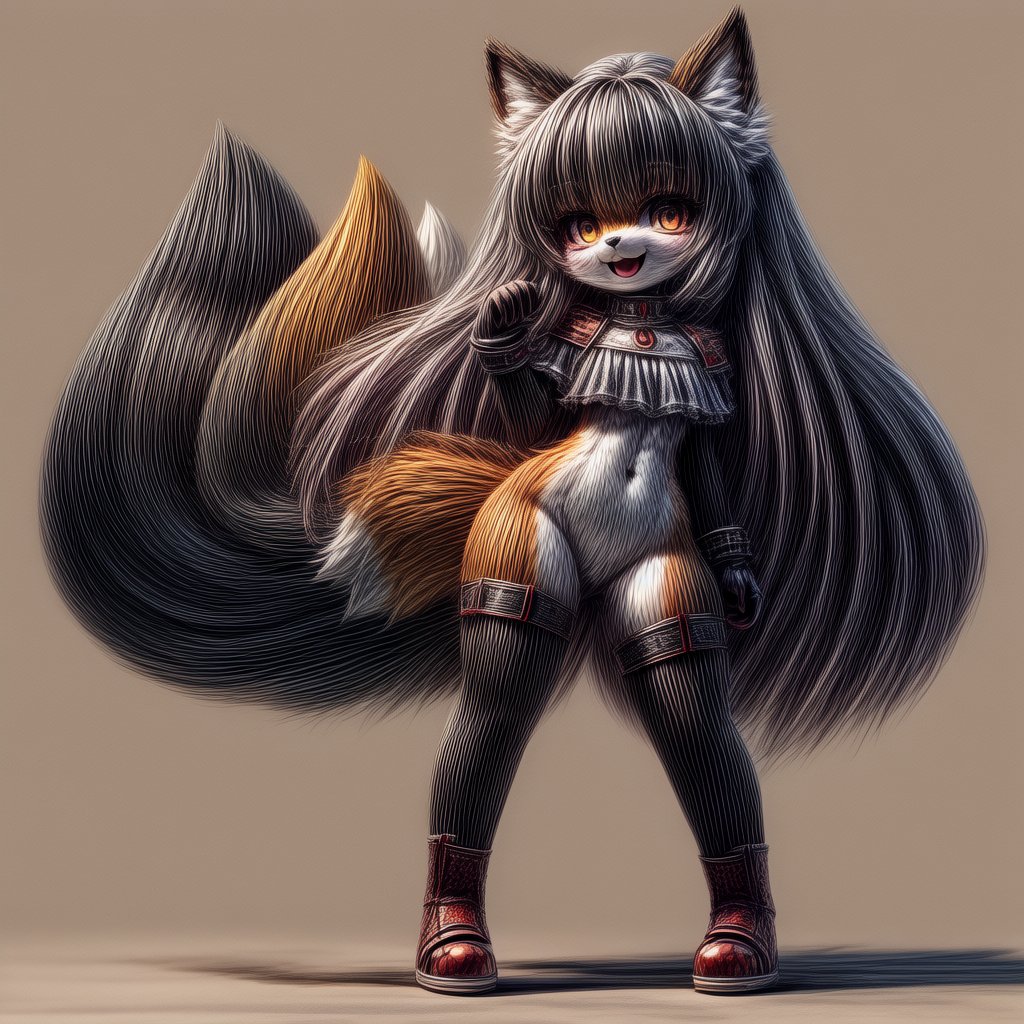 Little Fox Girl | image created by A Pimp Named Chimp | Tensor.Art