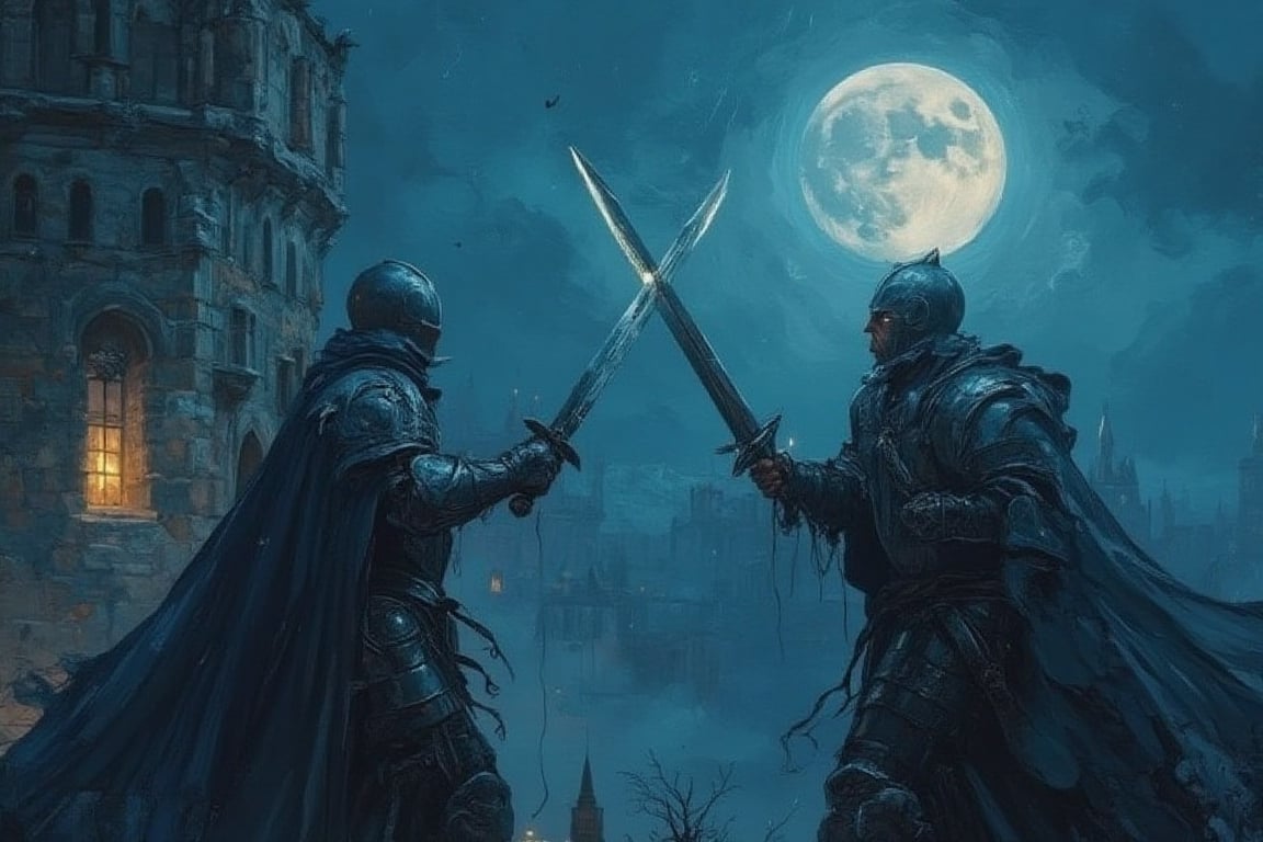 Two armored figures, likely me | image created by Poloniya | Tensor.Art