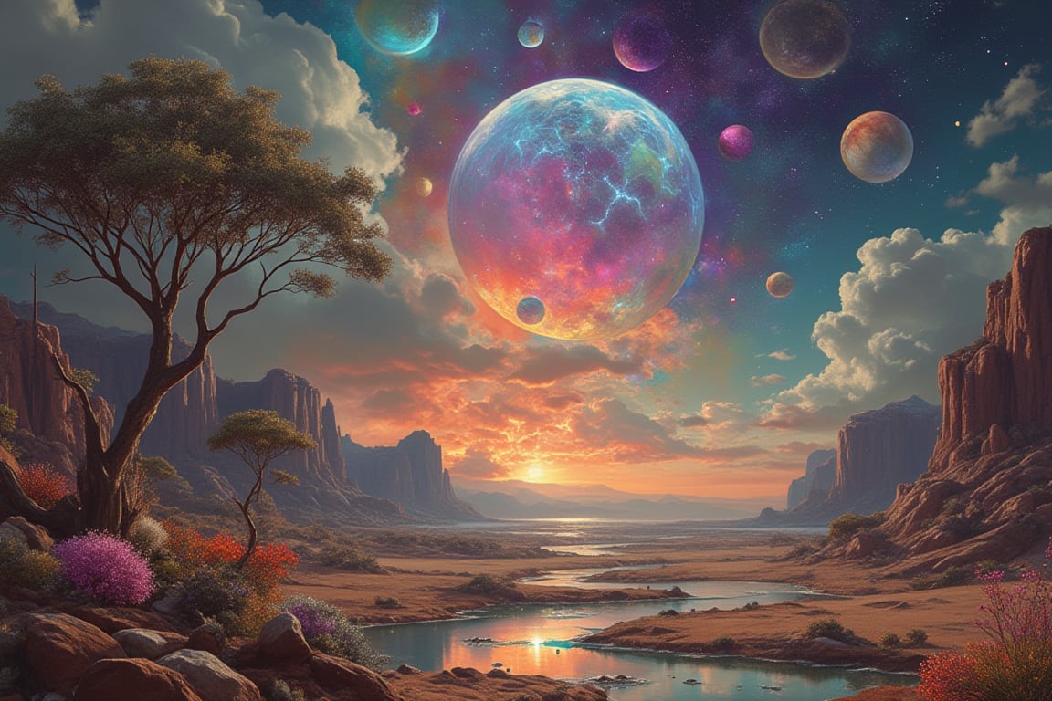 A beacon of life in a desert | image created by Poloniya | Tensor.Art