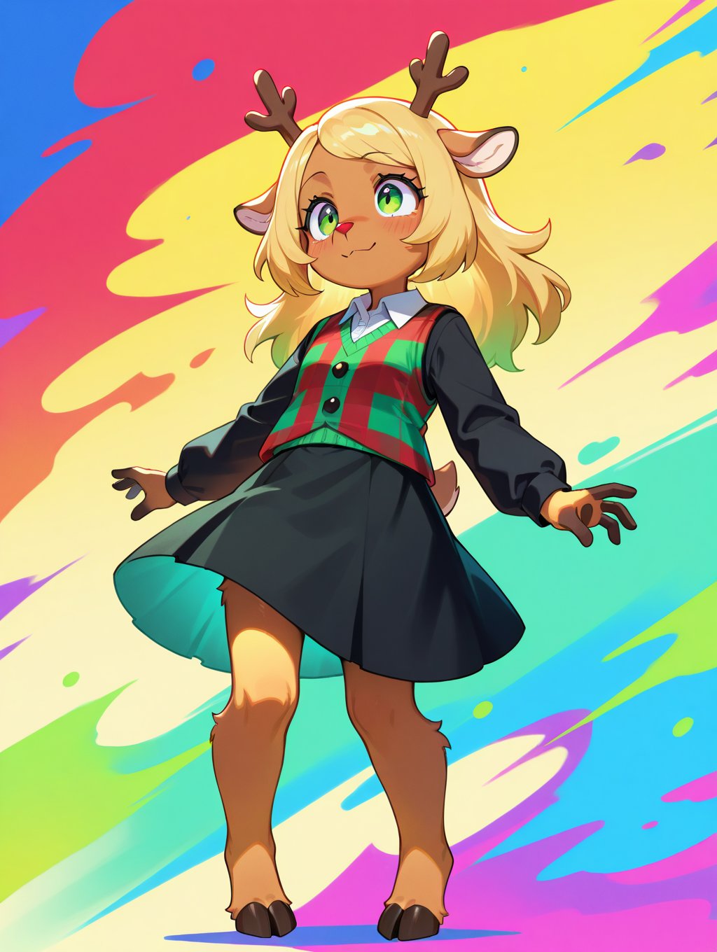 furry, noelle holiday, deltaru | image created by Katse | Tensor.Art