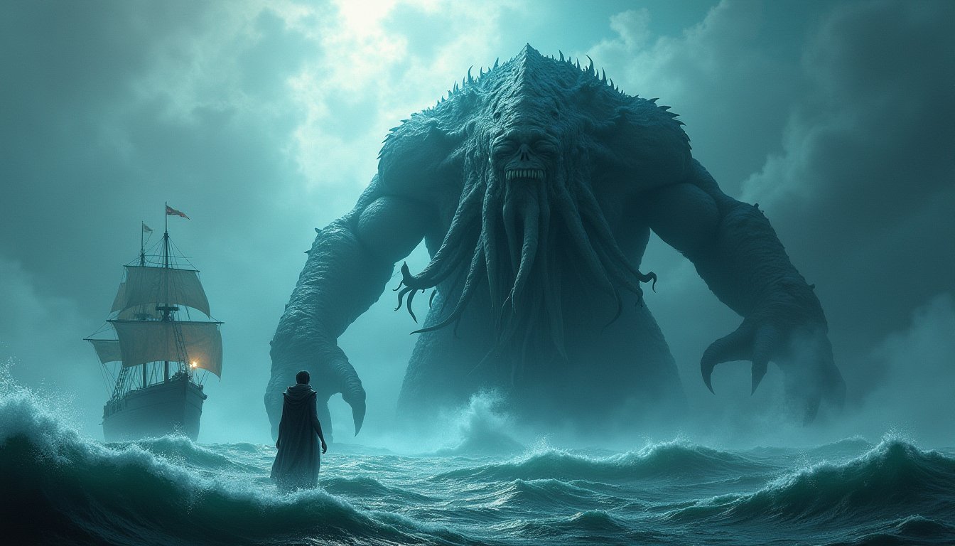 Titan, Sea Monster, Colossal, | image created by World Insane | Tensor.Art