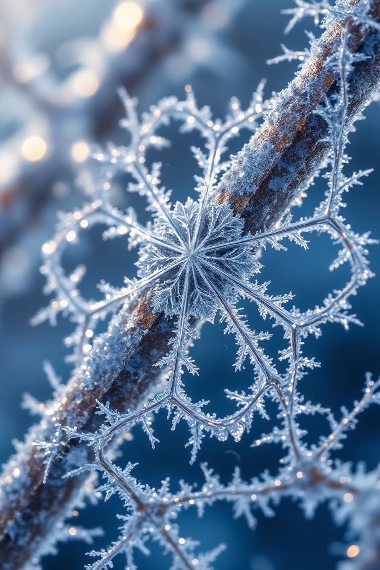 Rime Ice on a Metal | image created by ningi | Tensor.Art
