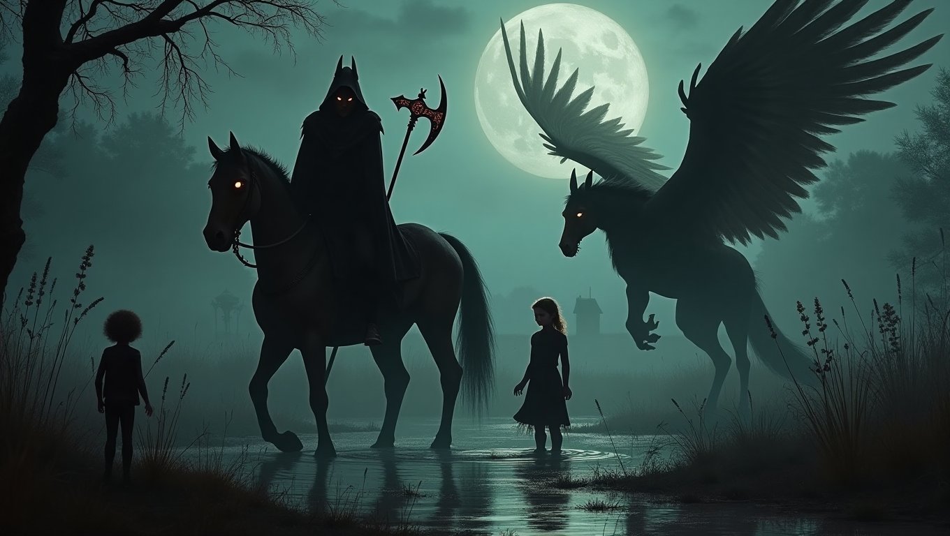 Horror. Missing in the swamp | image created by KonstantinS | Tensor.Art