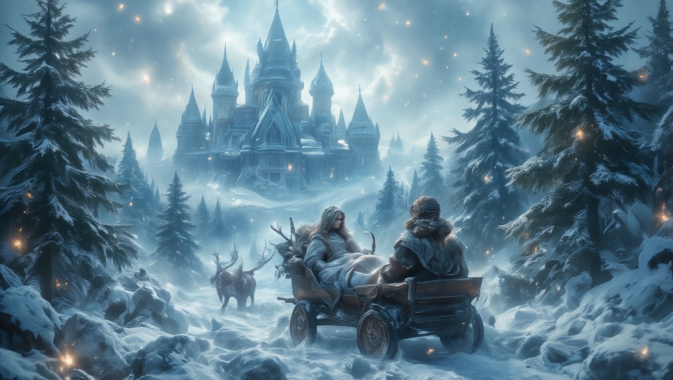 Traveling across the snowy tun | image created by user ...