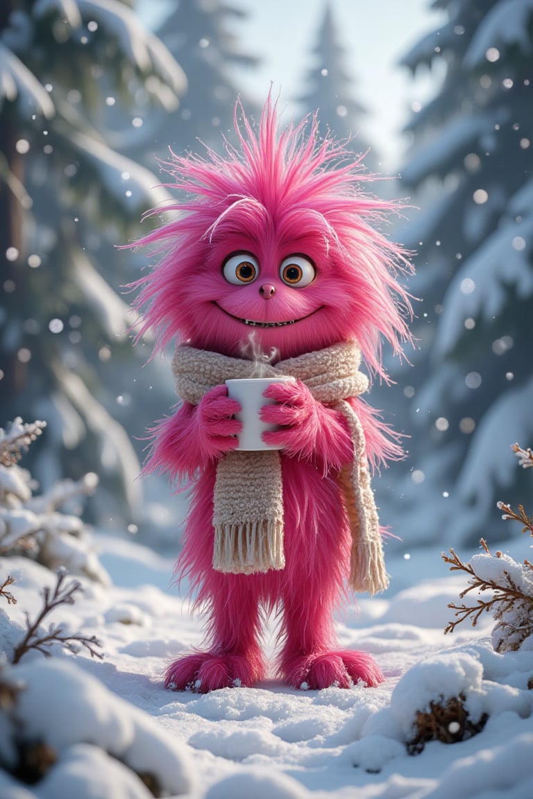 Rime Ice a pink monster holdin | image created by Pavel Stenson ...