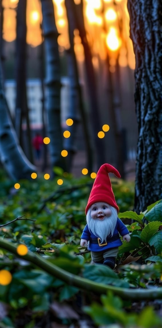 a little gnome walking throug | image created by Daryl Dixon | Tensor.Art