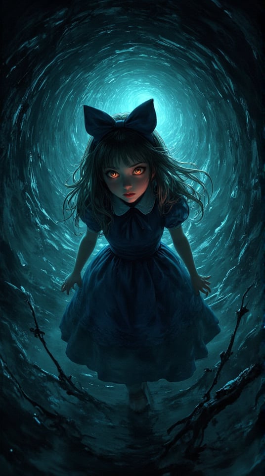 Alice in Nightmare Land | image created by LabelBlue | Tensor.Art