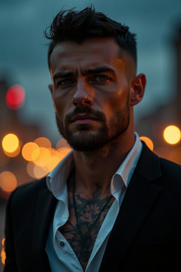 A darkly handsome man, chisele | image created by noahmoresecrets ...