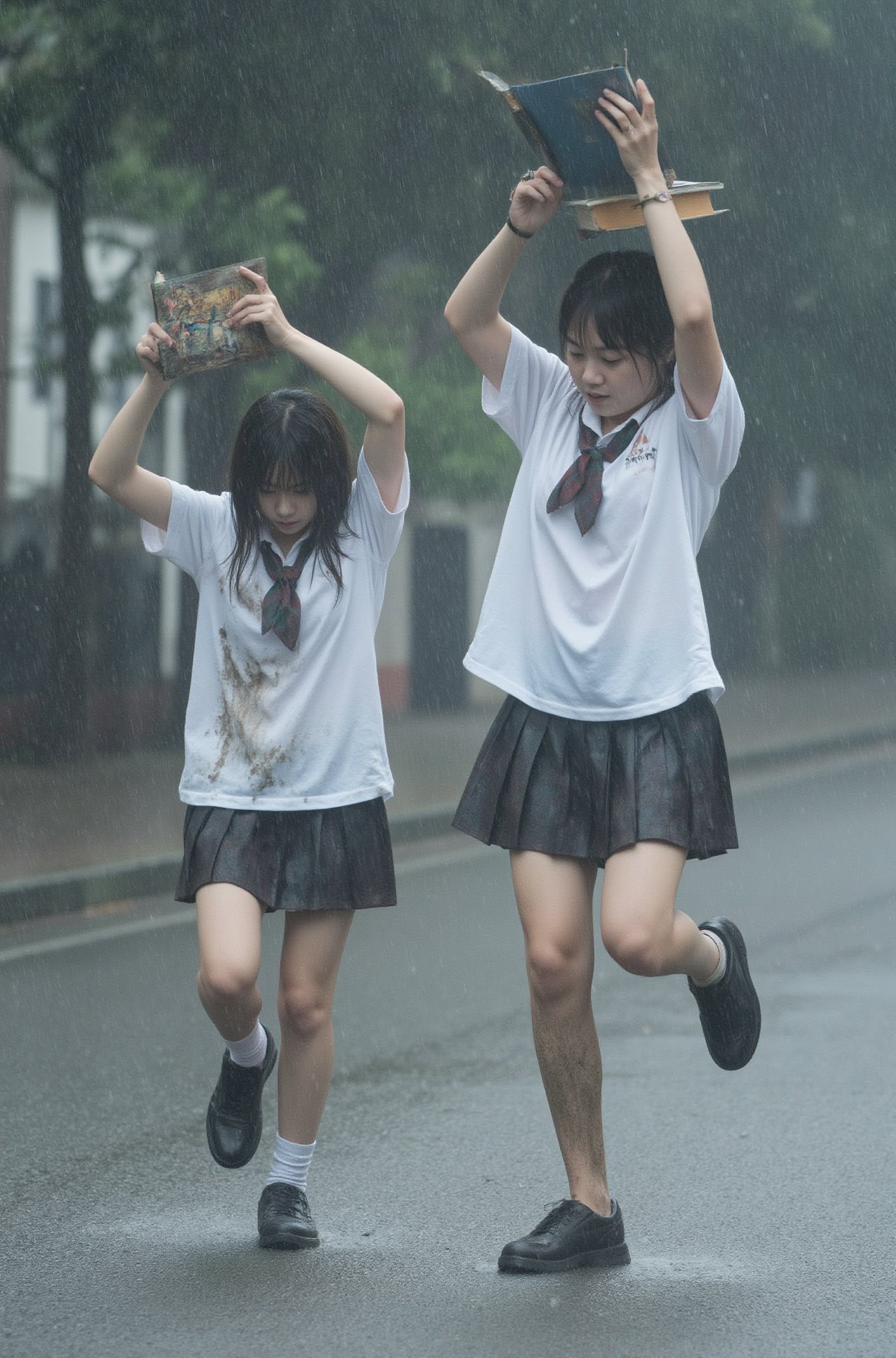 Two 14-year-old pretty Taiwane | image created by 卡比 | Tensor.Art