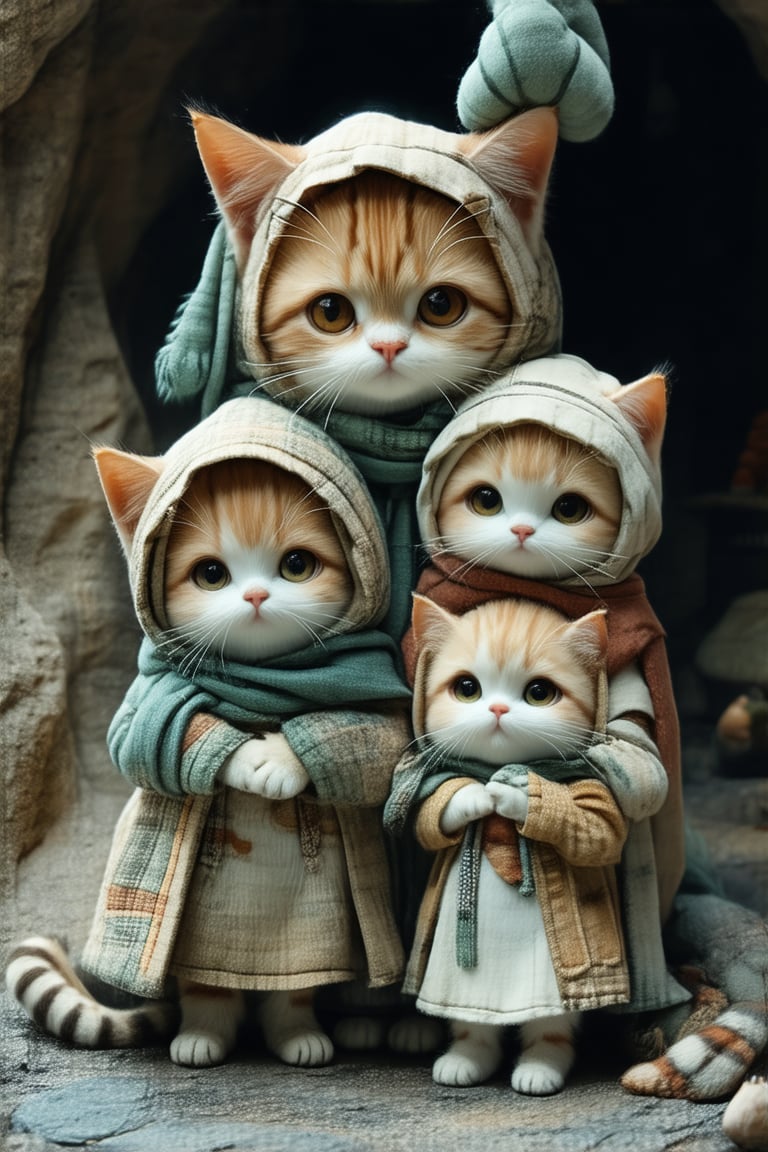Cat family. | image created by NEKOMIMI ฅ(^•ᆺ•^)ฅ | Tensor.Art
