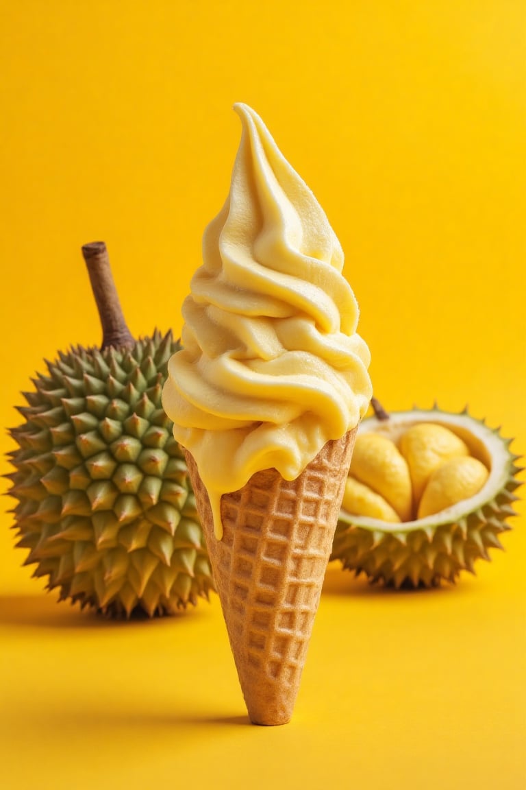 A creamy durian ice cream | image created by Millie | Tensor.Art
