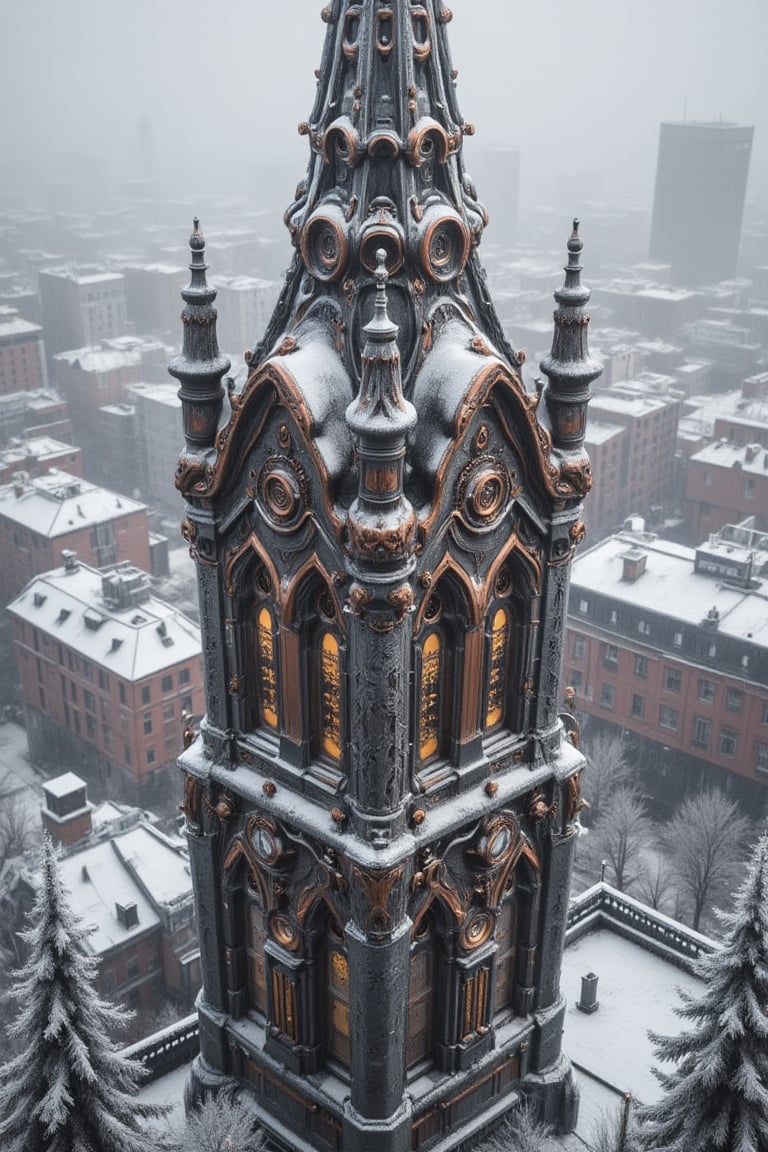 Steampunk tower clock | image created by JengLord | Tensor.Art