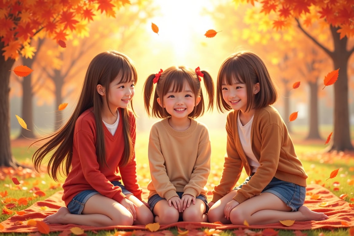 秋の公園で | image created by user_778851388364159998 | Tensor.Art