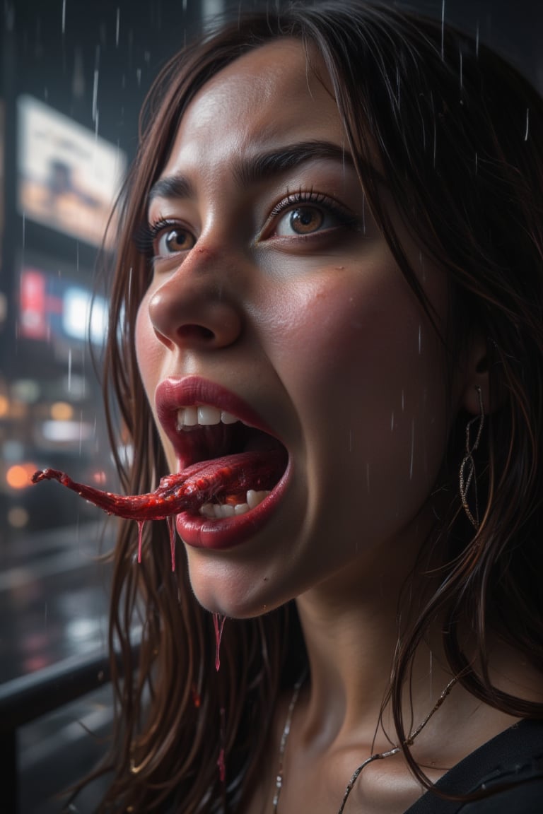 Ar 1:2 A a female is vomiting | image created by Modeling photography ...