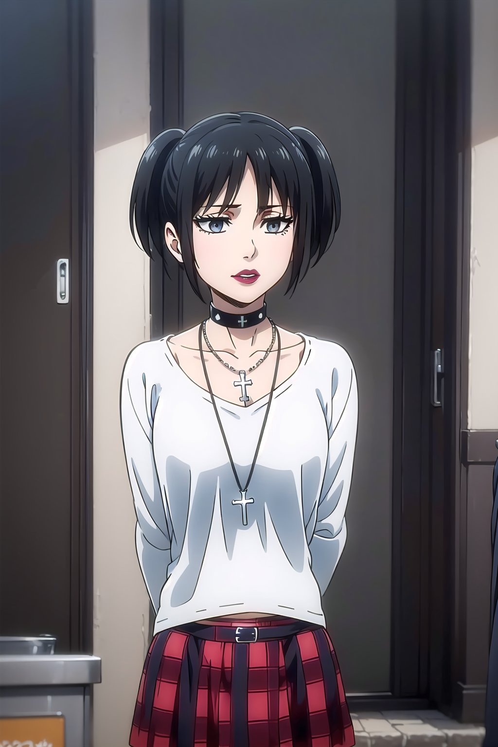Mikasa Ackerman Goth | image created by Shadow User | Tensor.Art
