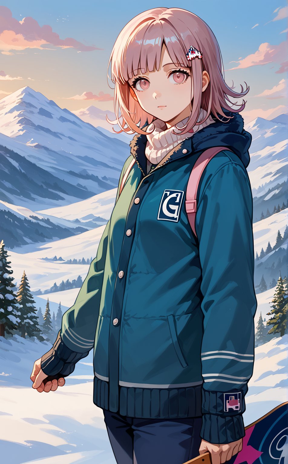 Snowboarding date with Chiaki! | image created by Ms. Junko | Tensor.Art