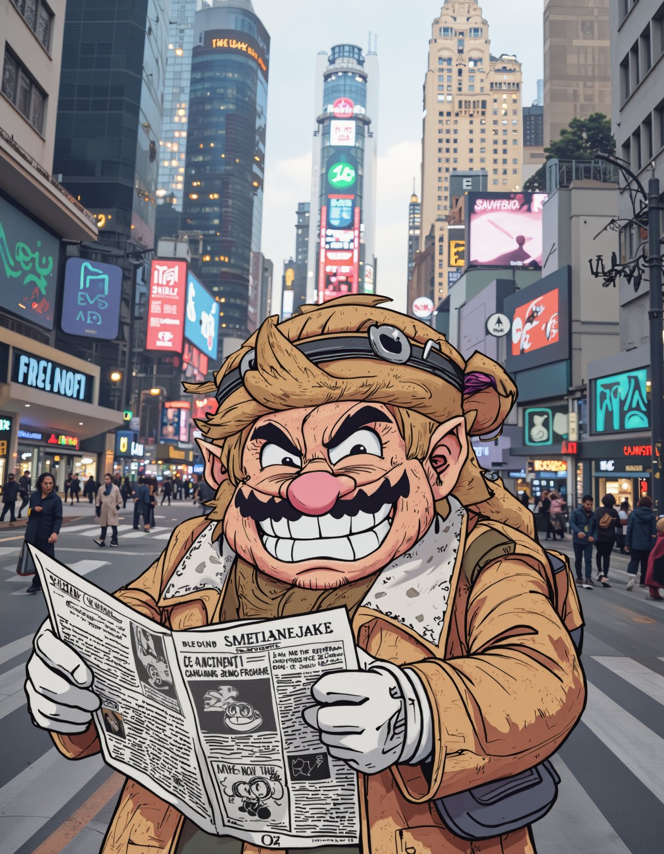 Wario's normal day | image created by Masterball26 | Tensor.Art