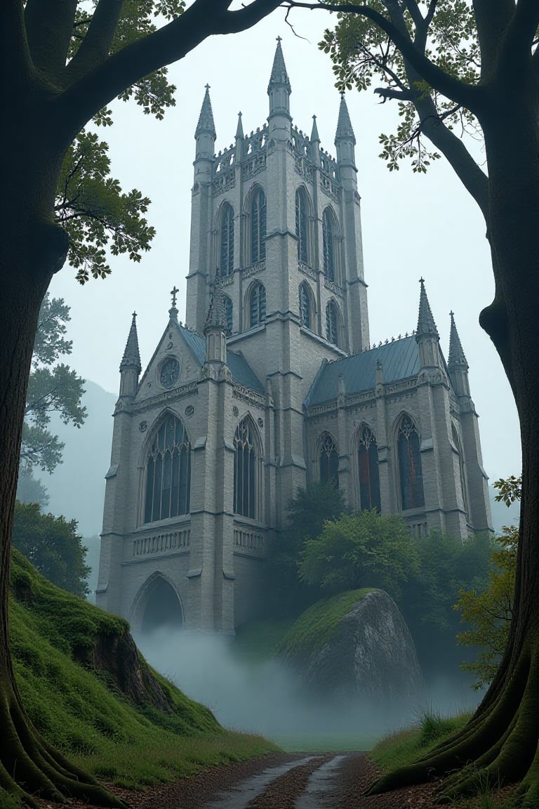 A towering old gothic cathedra | image created by Schuma | Tensor.Art