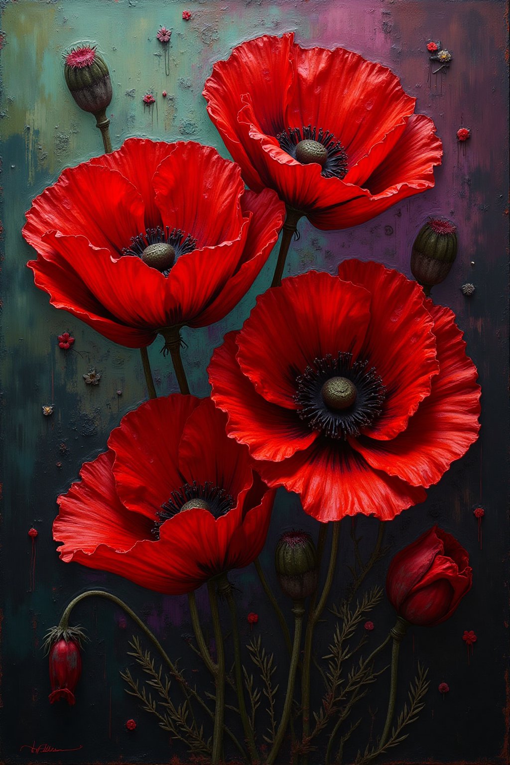 RED POPPIES - Free AI Art by Murasha | Tensor.Art | Tensor.Art