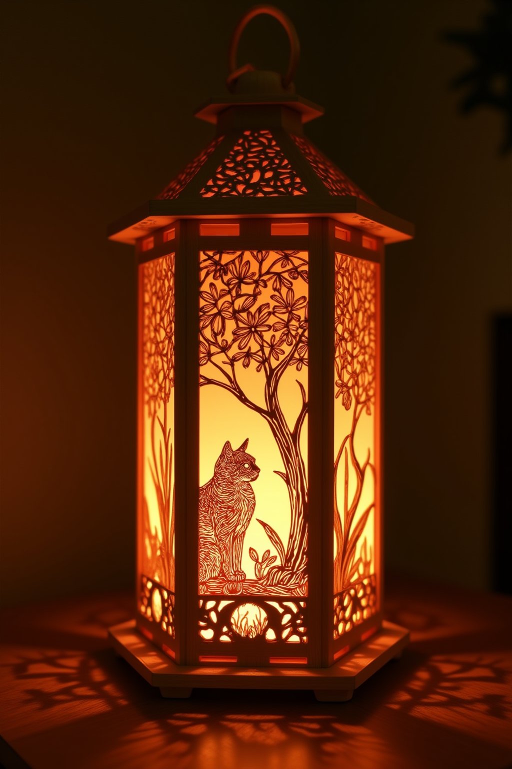 lantern with candles | image created by Murasha | Tensor.Art