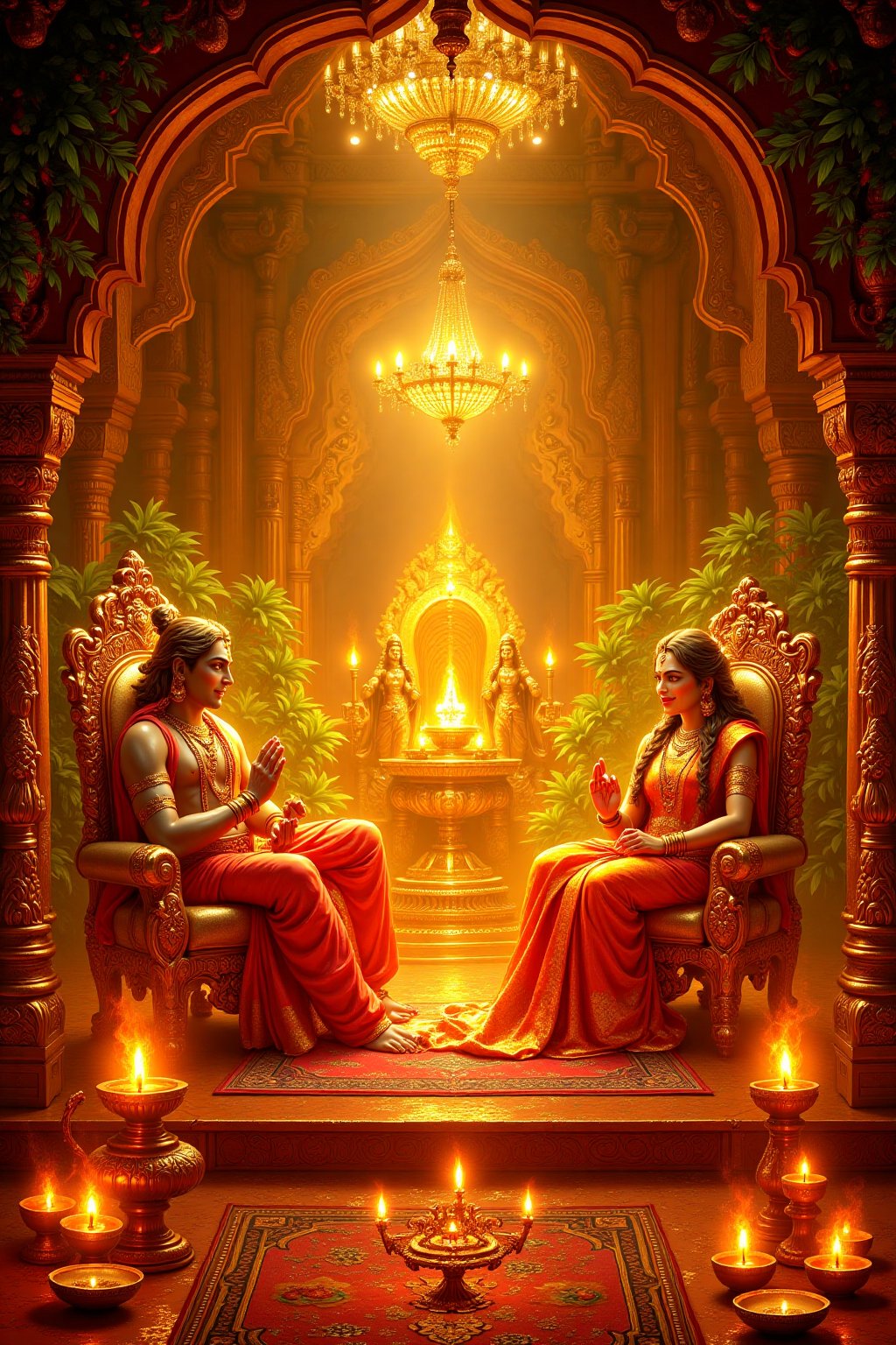 A warm, golden-illuminated int | image created by Clown | Tensor.Art