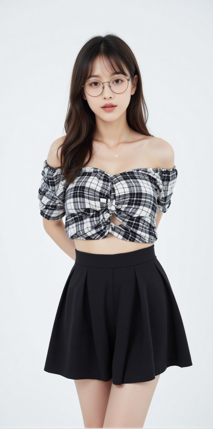 A young Asian woman stands con | image created by user ...