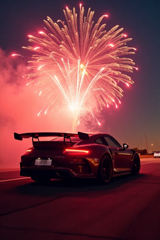 sport car with firework | image created by Palix9 | Tensor.Art