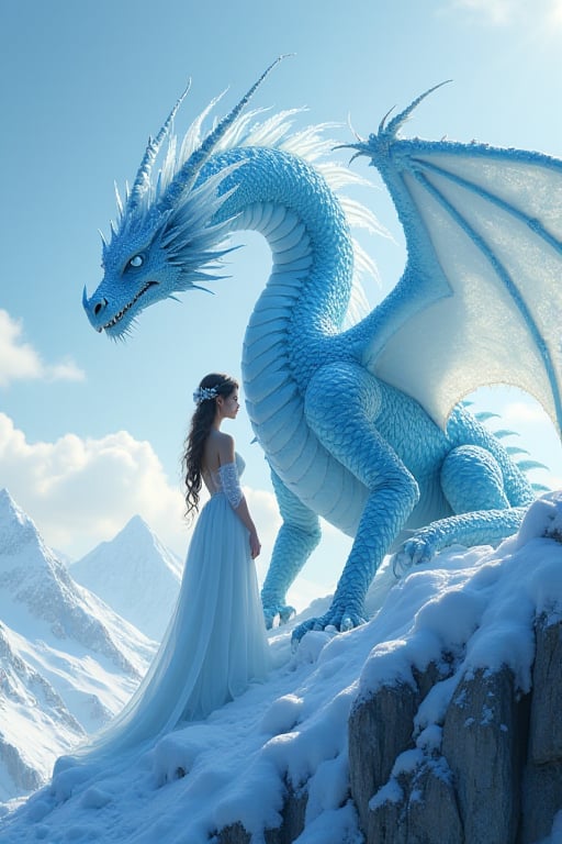 Atop a majestic, snow-covered | image created by MeumoMiu | Tensor.Art